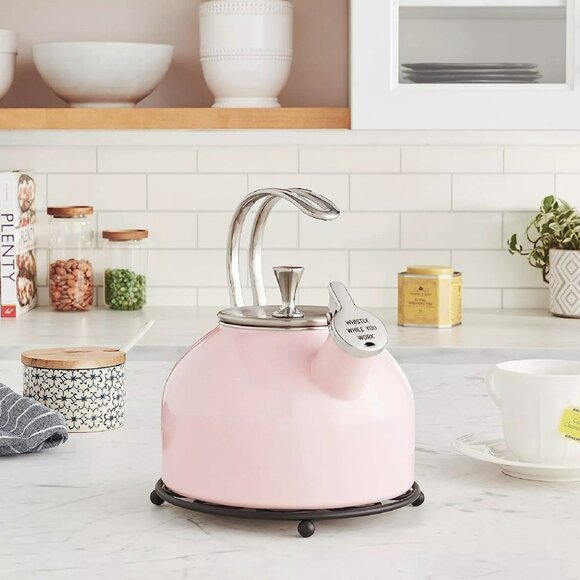 kate spade | Kitchen | New Blush Pink Kate Spade New York Whistling Tea ...